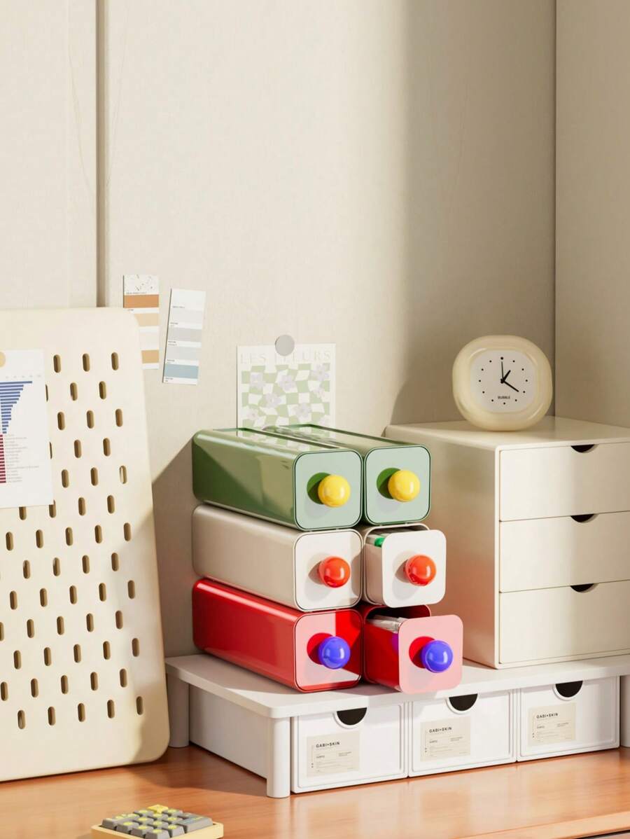 Hanging Pull-Out Plastic Storage Box For Wardrobe, Desktop Stackable ...