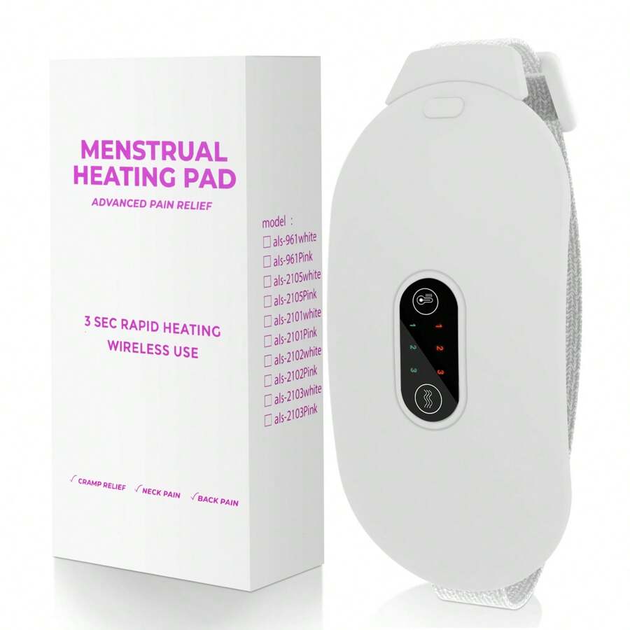 Cordless Portable Heating Pad With 6 Heat Levels And 6 Massage Modes ...