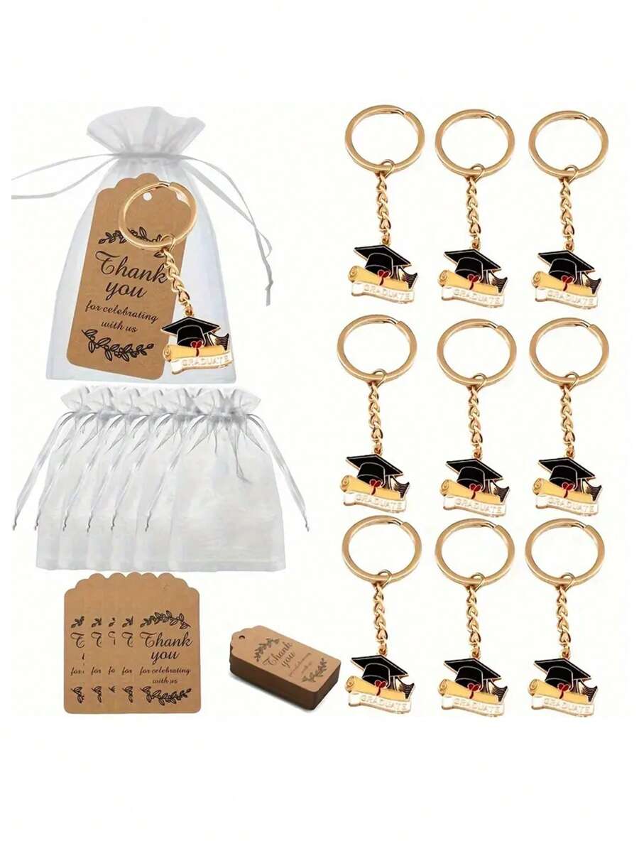 1/10pcs Graduation Gift Set, Including 10pcs Keychains, 10pcs ...