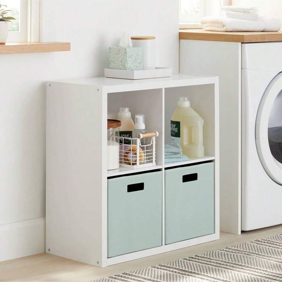 Brightroom Modern 4 Cubes Cube Organizer Storage Stackable Modular Bins ...