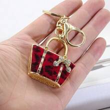 1 Gorgeous Red And Black Striped Keychain - Perfect For Women's Wallets ...