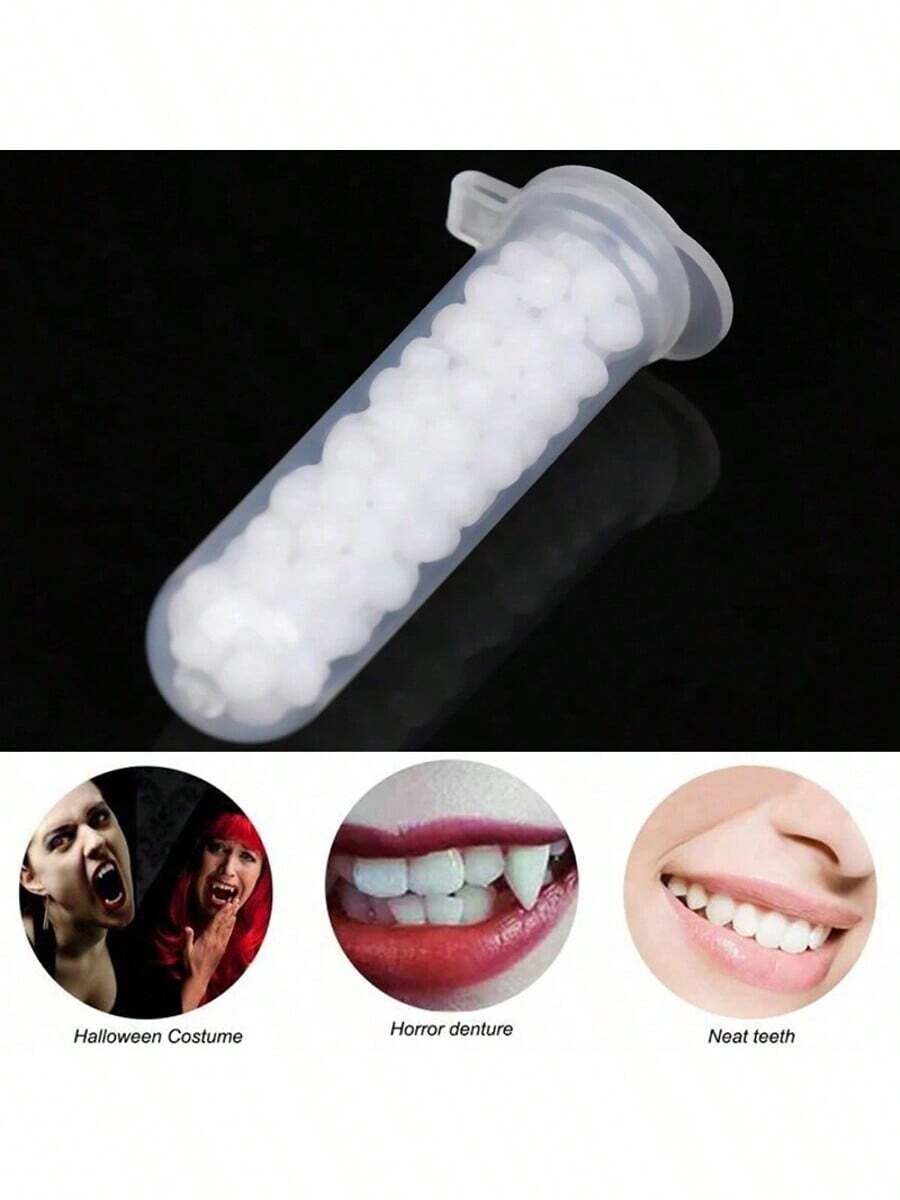 1pc Teeth And Gaps False Teeth Solid Glue Temporary Fake Tooth Fangs ...