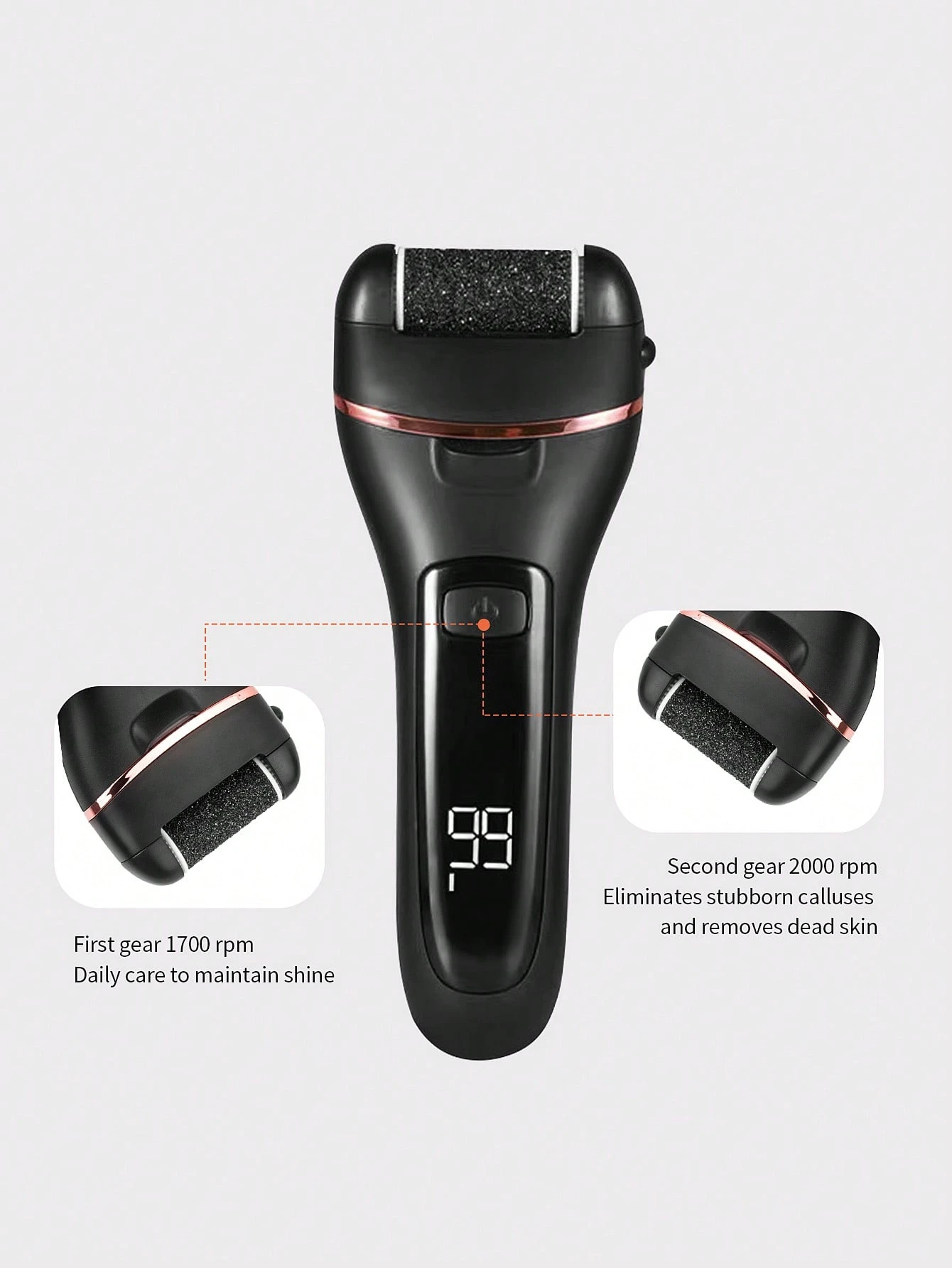 HB Kit recargable para eliminar callosidades, que incluye 3 cabezales ...