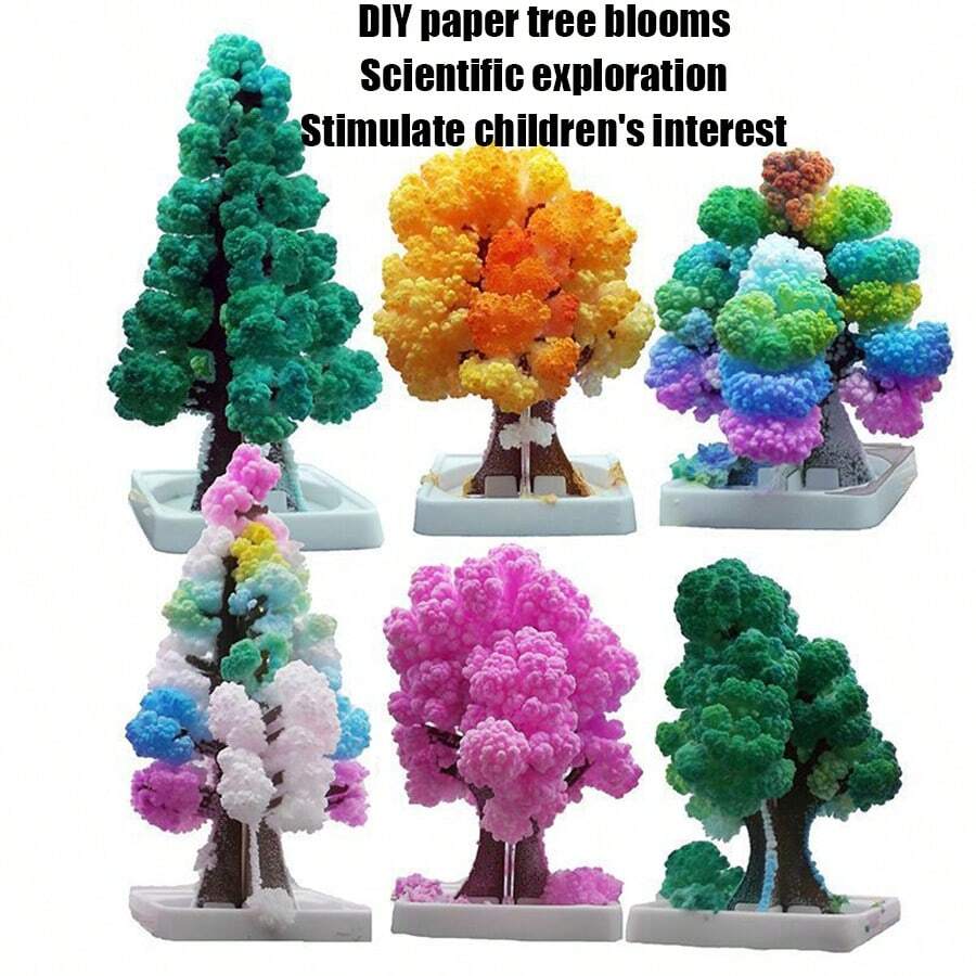 Magic Christmas Tree DIY Crystal Growing Science Experiment, 3D Origami ...