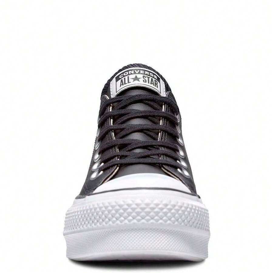 Converse Chuck All Star Platform Lift LEATHER Sneakers - Black And ...