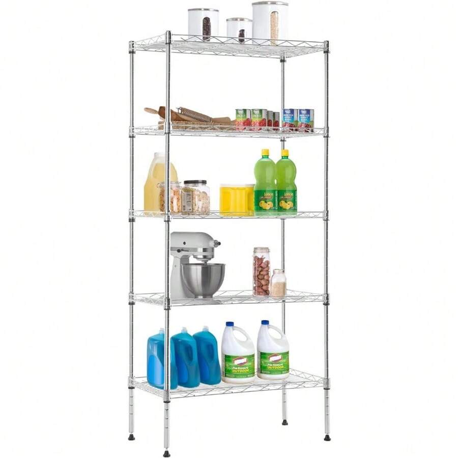 Adjustable Wire Shelving Storage Shelves Heavy Duty Rack Unit For ...