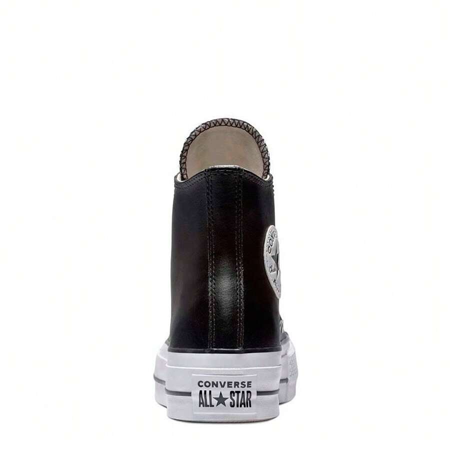 Converse Chuck All Star Platform Lift LEATHER Sneakers - Black And ...