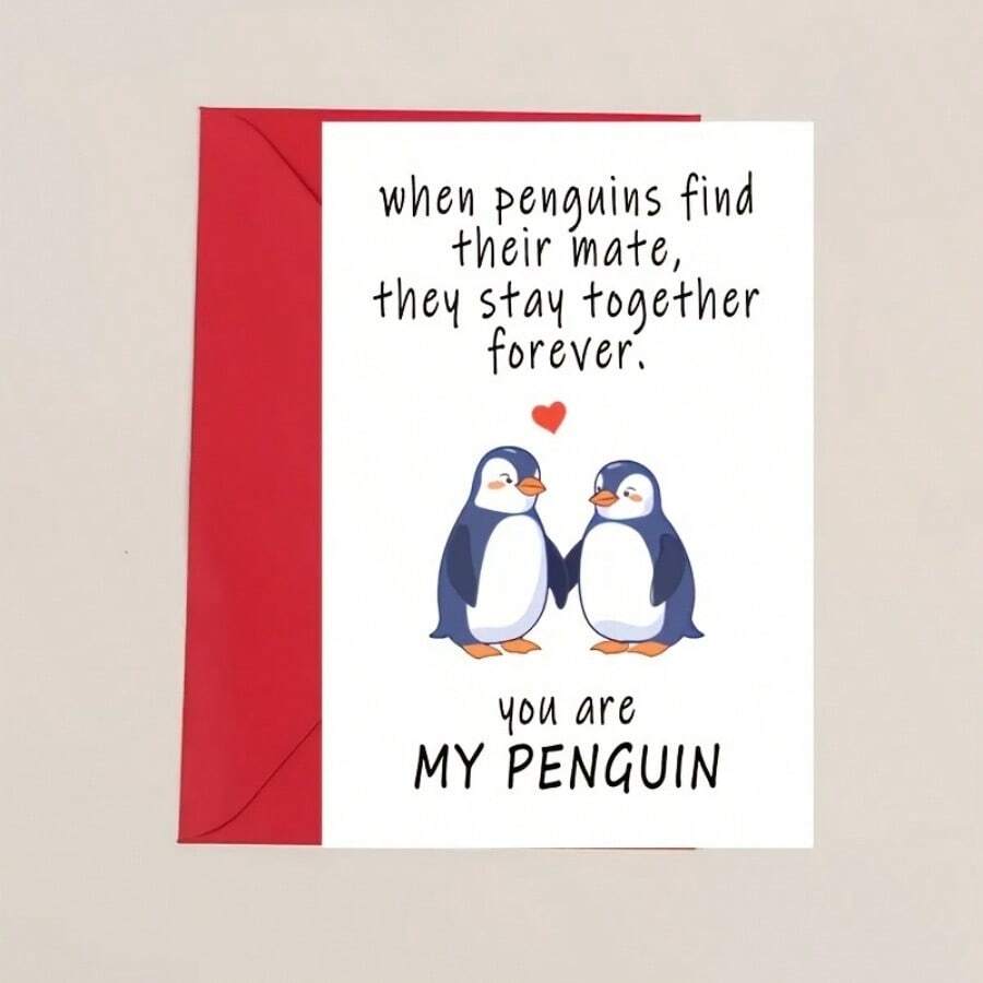 A Romantic Penguin Love Card - 'You Are My Penguin' - Perfect For ...