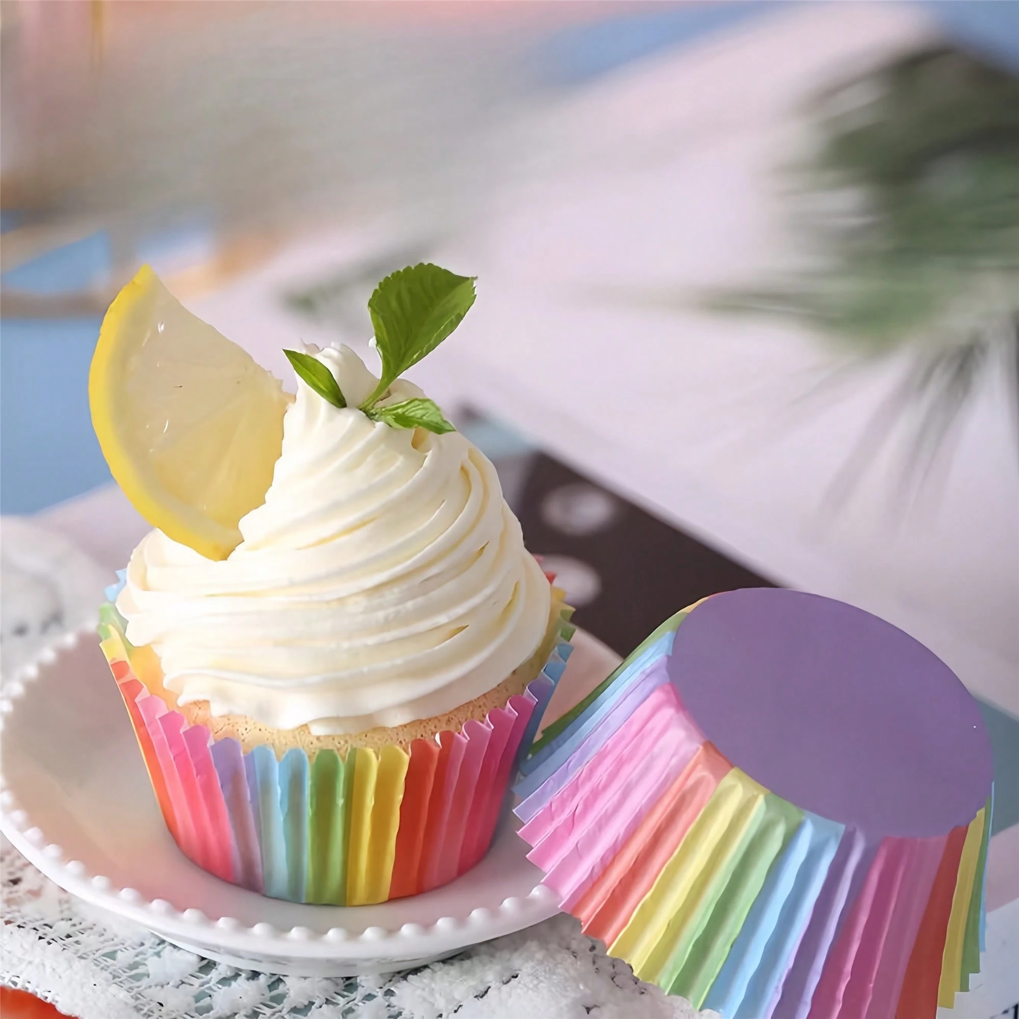 100pcs Mini Cupcake Liners, Paper Cupcake Baking Cups, Grease-Proof ...