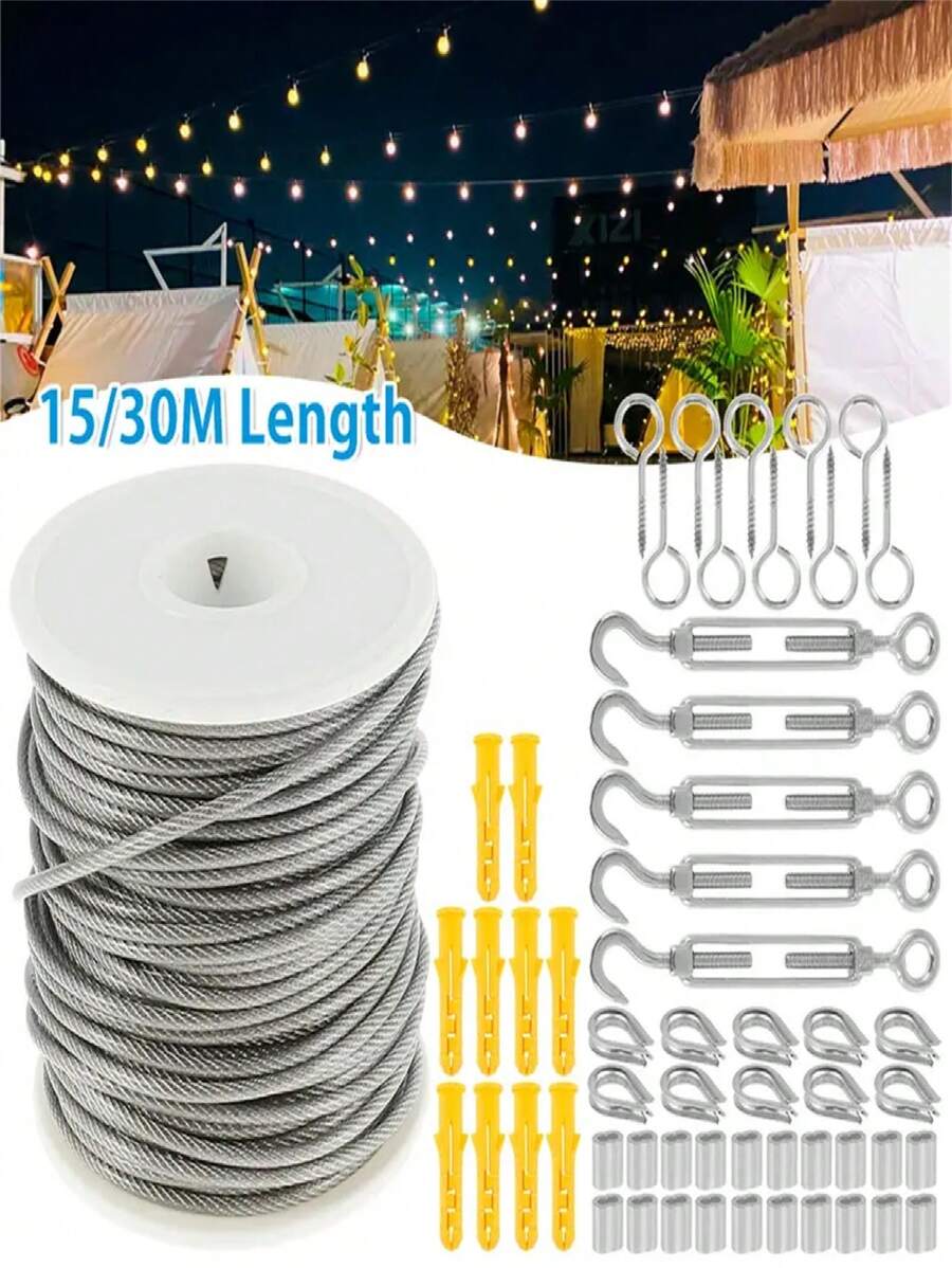 Heavy Duty 304 Stainless Steel PVC Coated Cable Rope Garden Wire Cable ...