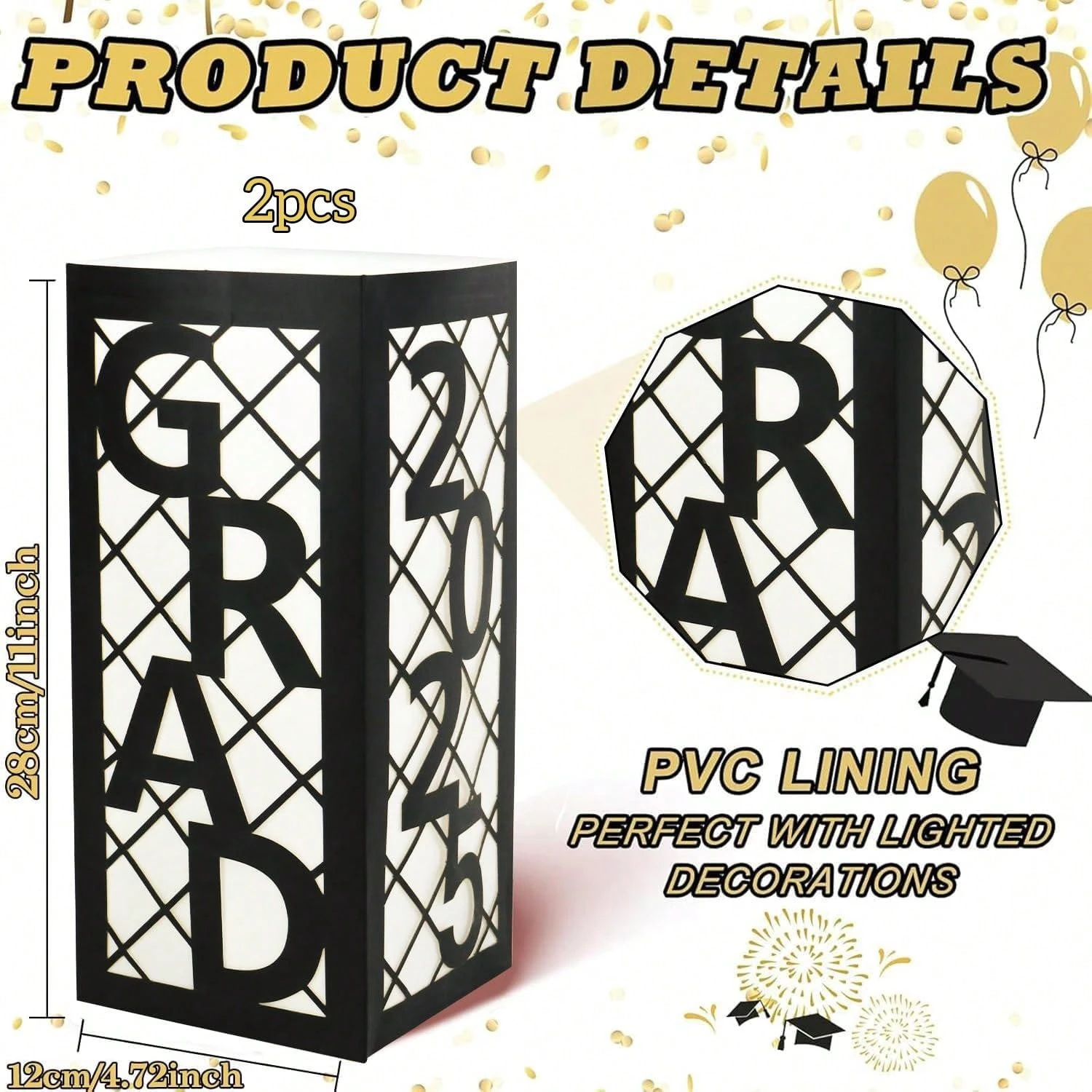 2/4Pcs 2025 Graduation Table Decorations Graduation Table Centerpieces ...