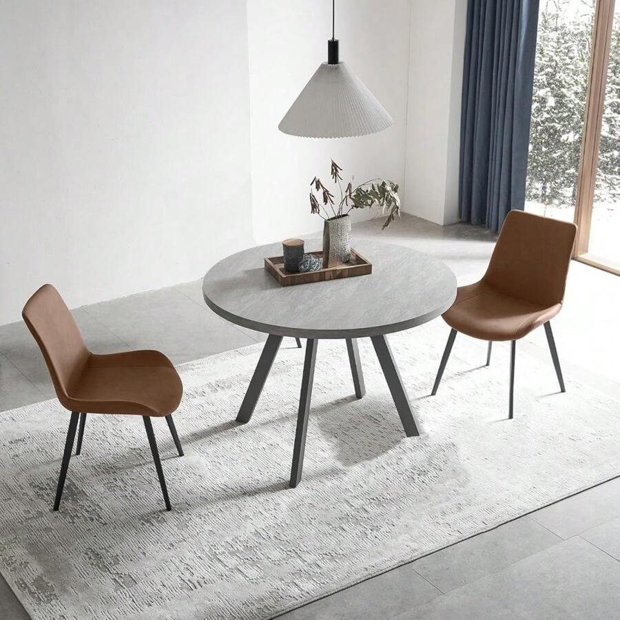 Round Dining Table Set, Mid Century Modern Small Round Dining Table Set ...