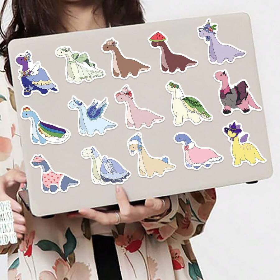 50PCS Colorful Little Dinosaur Stickers Vinyl Aesthetics Stickers ...