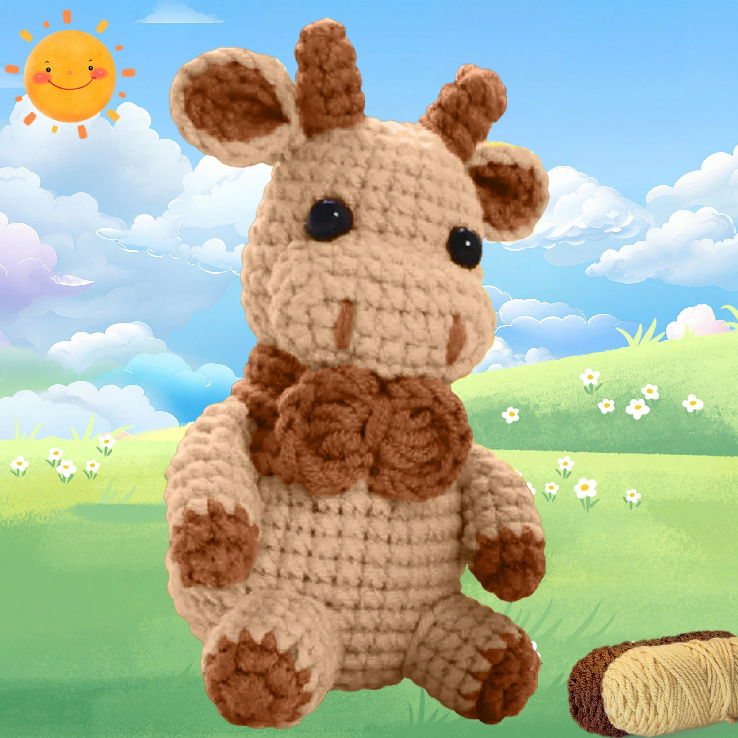 DIY Mini Highland Cow Crochet Kit For Beginners, Amigurumi Stuffed ...