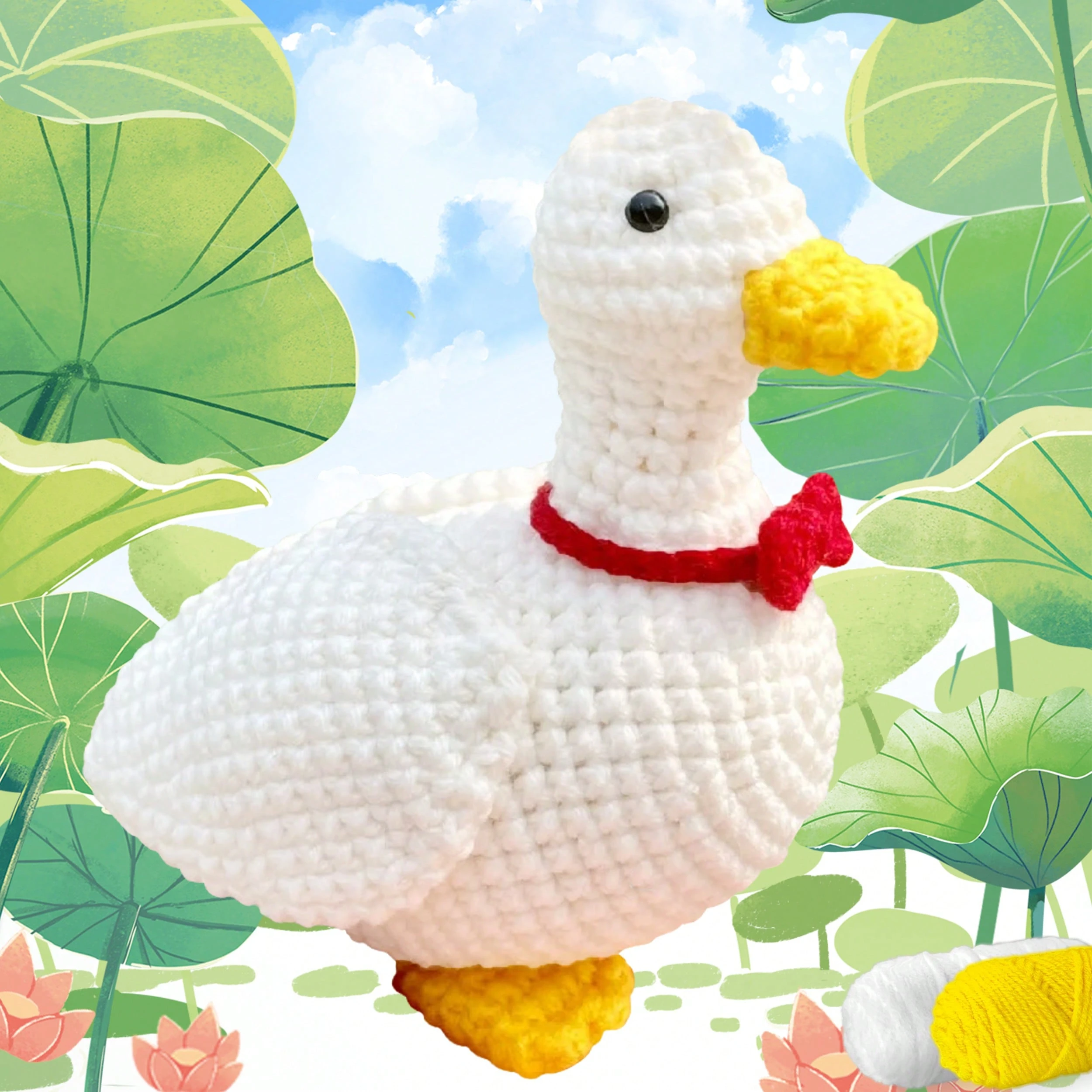 DIY Enten Häkel-Set für Anfänger, Amigurumi gestopfte Tiere - Geschenk Tier Häkel-Starter-Set ...