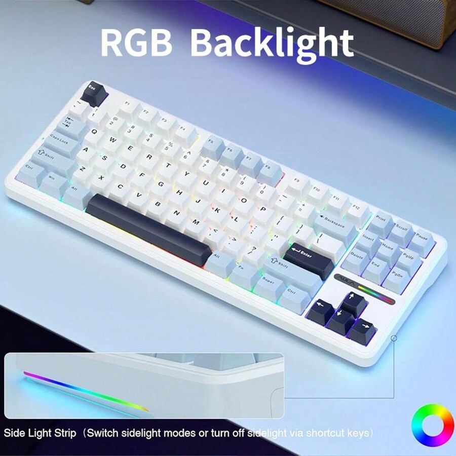 AULA AULA F87pro Gaming Keyboard DIY RGB Backlit 87 Key Wireless ...