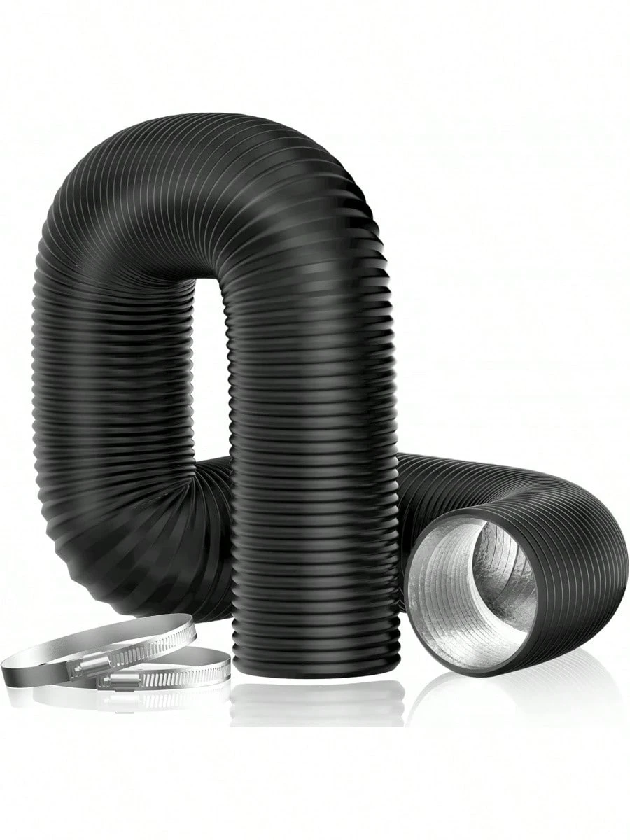 Dryer Vent Hose, 6" Insulated Flexible Duct 8FT With 2 Duct Clamps ...