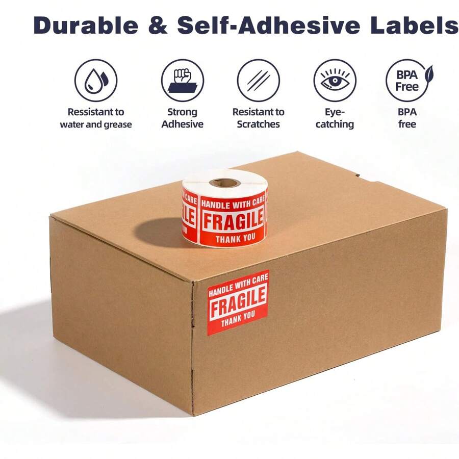 3 X 2 Inch Handle With Care Fragile Stickers For Shipping Moving Glass ...