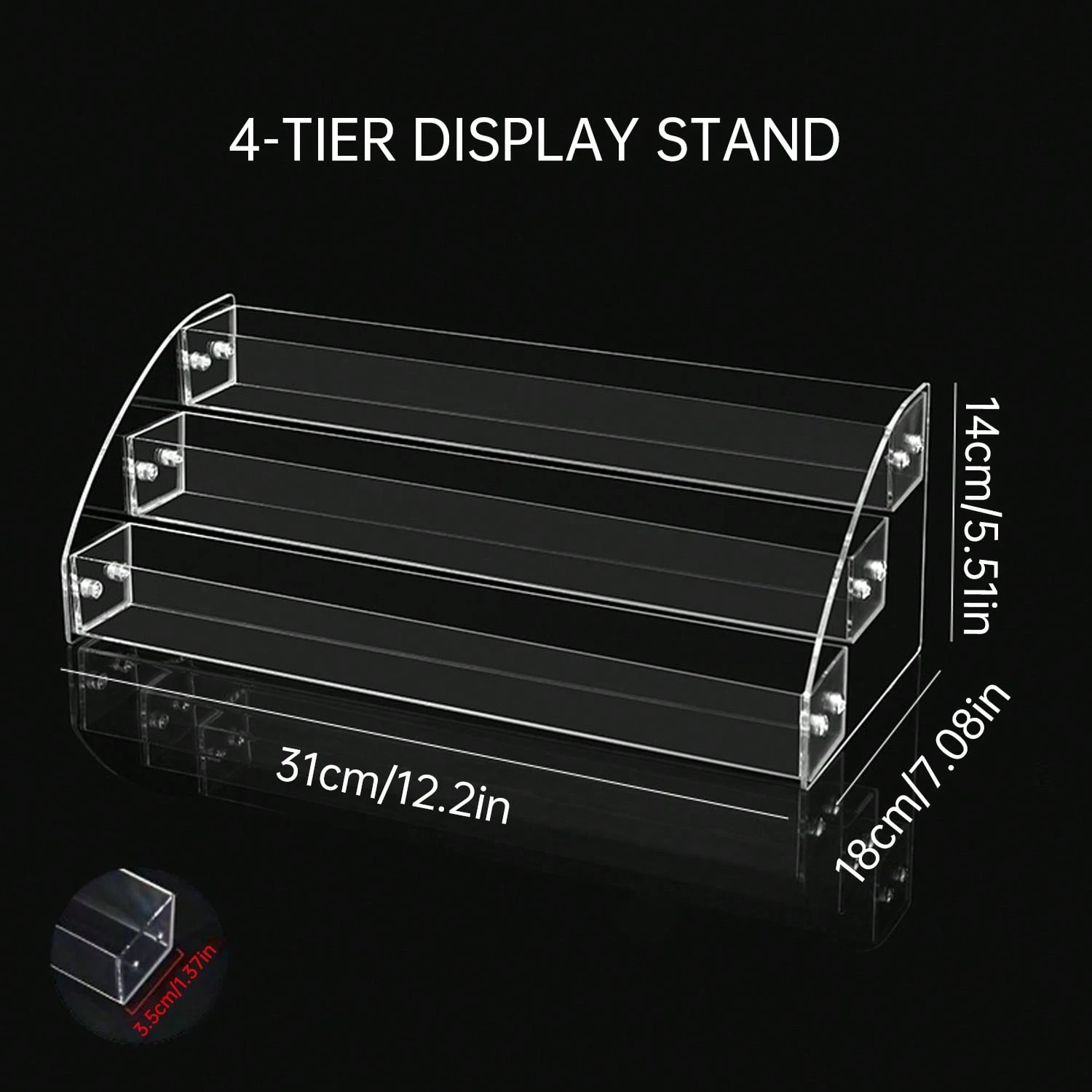 Transparent Ladder Display Rack, Acrylic Storage Tray Rack Bracket ...