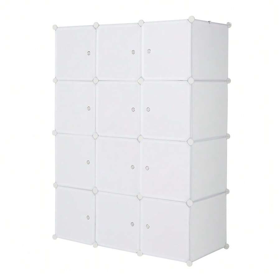12 Cube Organizer Stackable Plastic Cube Storage Shelves Design ...