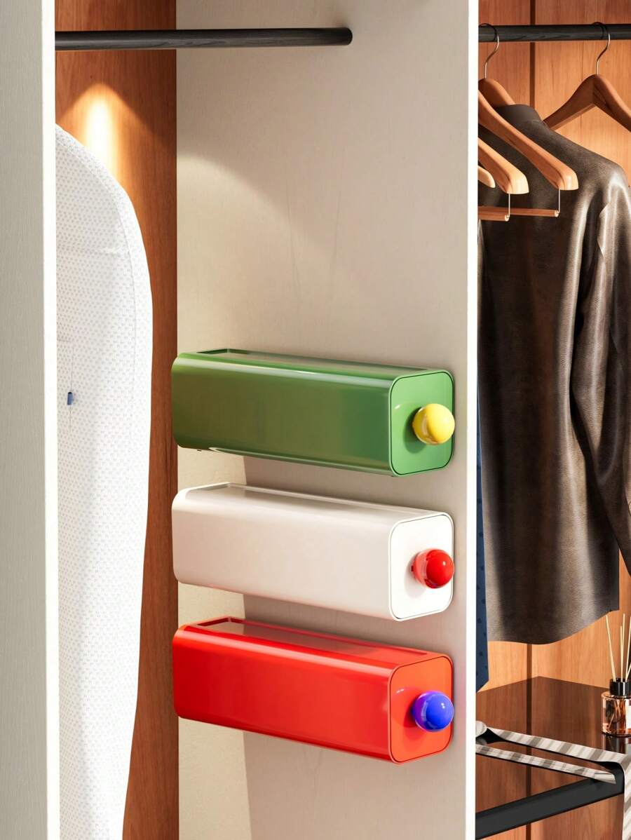 Hanging Pull-Out Plastic Storage Box For Wardrobe, Desktop Stackable ...