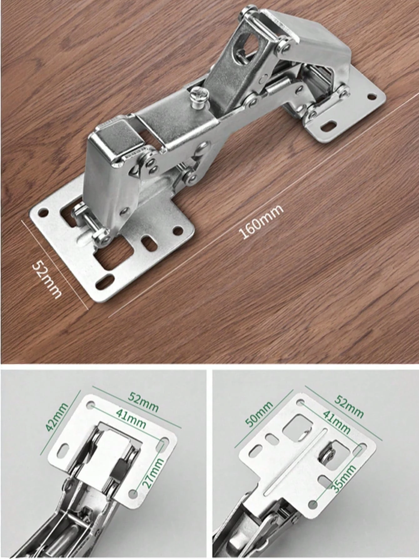 1pc 170 Degree Hinges, Frameless Cabinet Door Hinges, Hidden Hydraulic ...