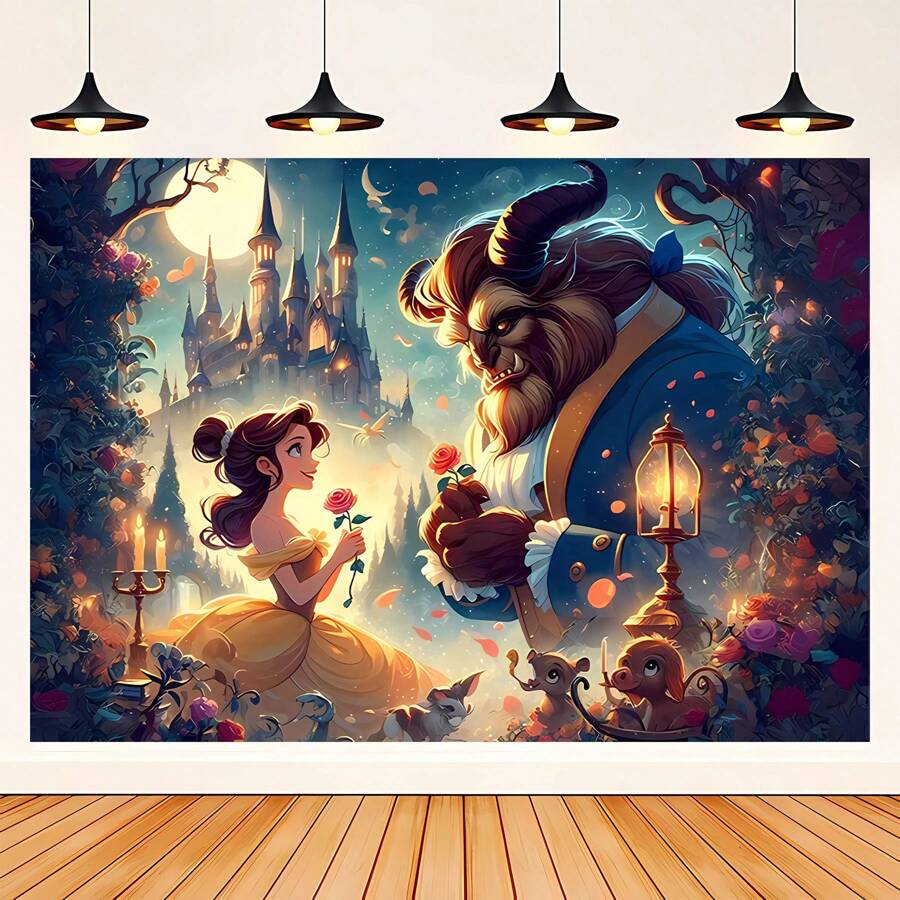 Disney 1PC Theme Party Backdrop, Various Sizes (210*150/150*100/100 ...