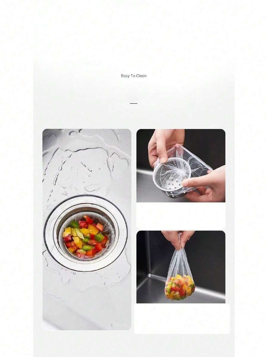 100pcs Disposable Kitchen Sink Drain Filter Net, Universal Strainer For ...