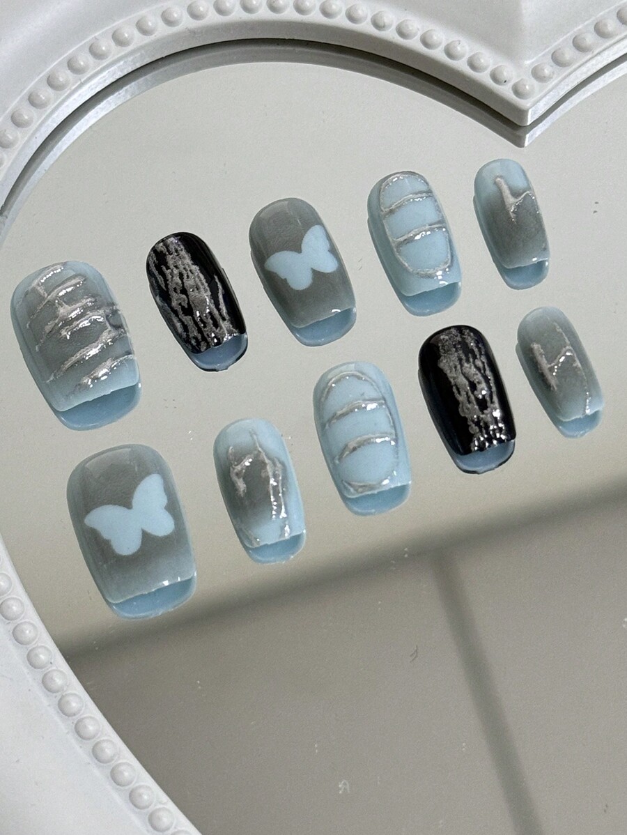 10pcs Cyber Punk Spray Gun Phantom Butterfly Handpainted Y2K Flattering ...