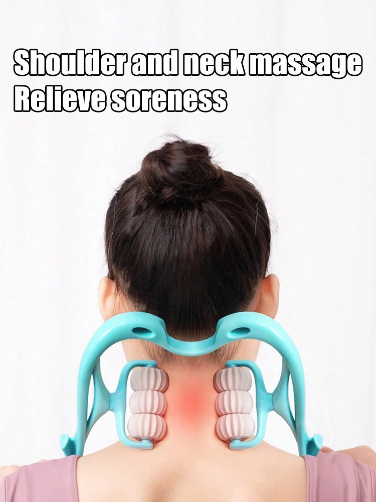 Manual Cervical Six Wheel Rolling Cervical Massager For Waist Back