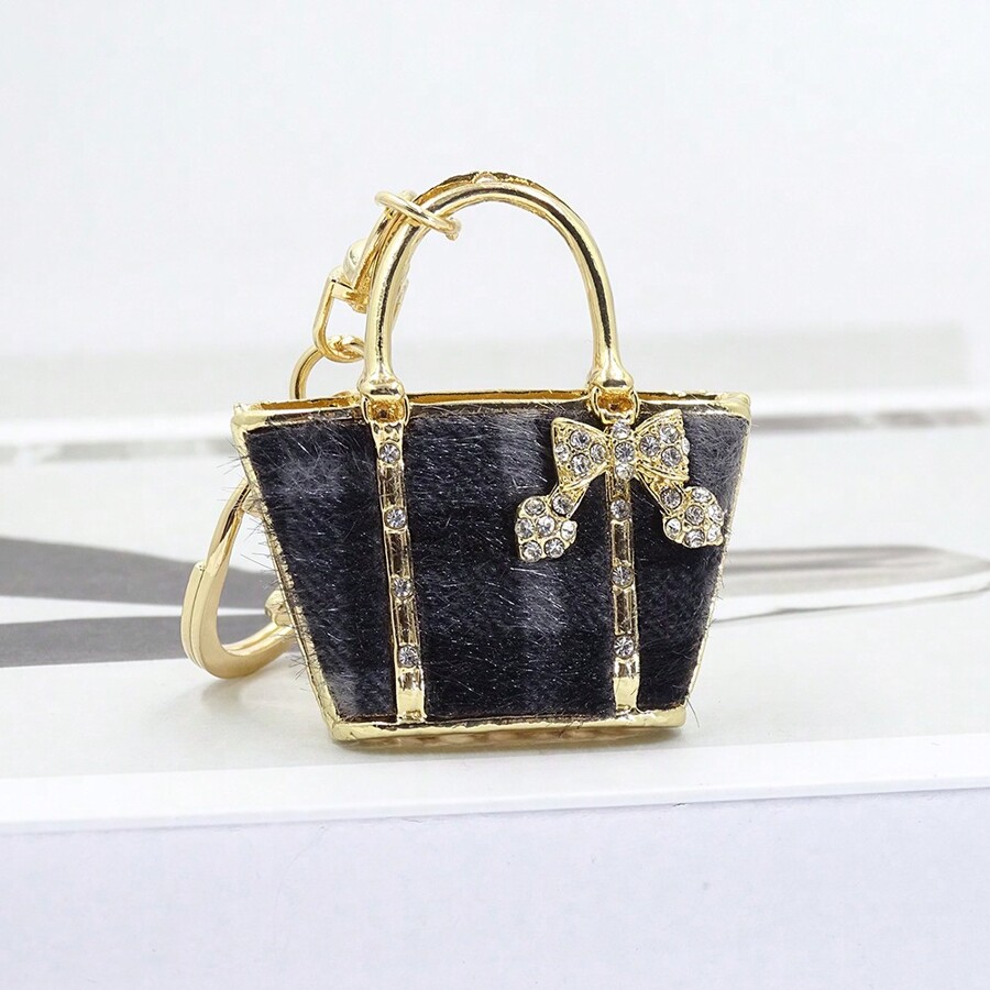 1 Gorgeous Retro Gray Checkered Leopard Print Keychain - Perfect For ...