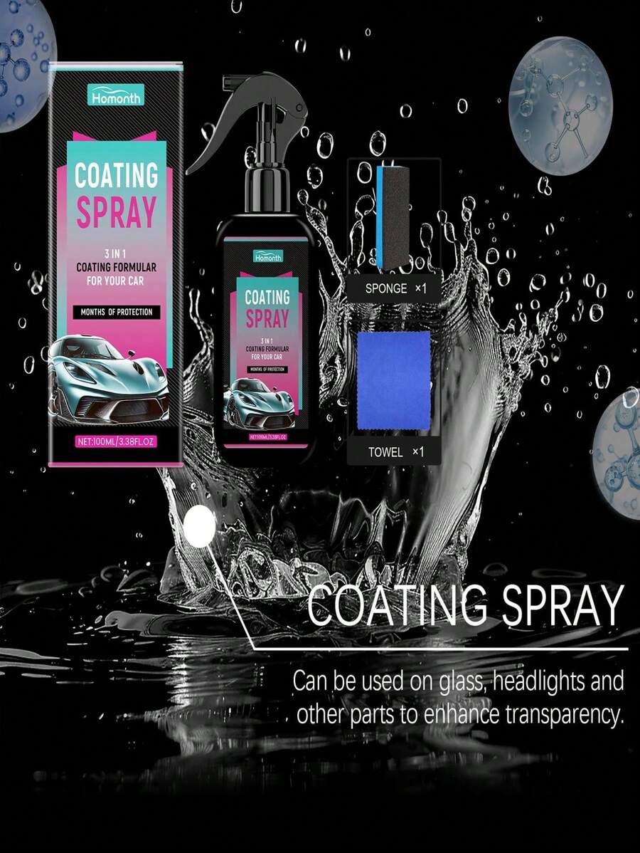 Car Coating Spray, Super Shield, A Spray Of Stunning - Car Paint Coating Agent, The Invisible ...