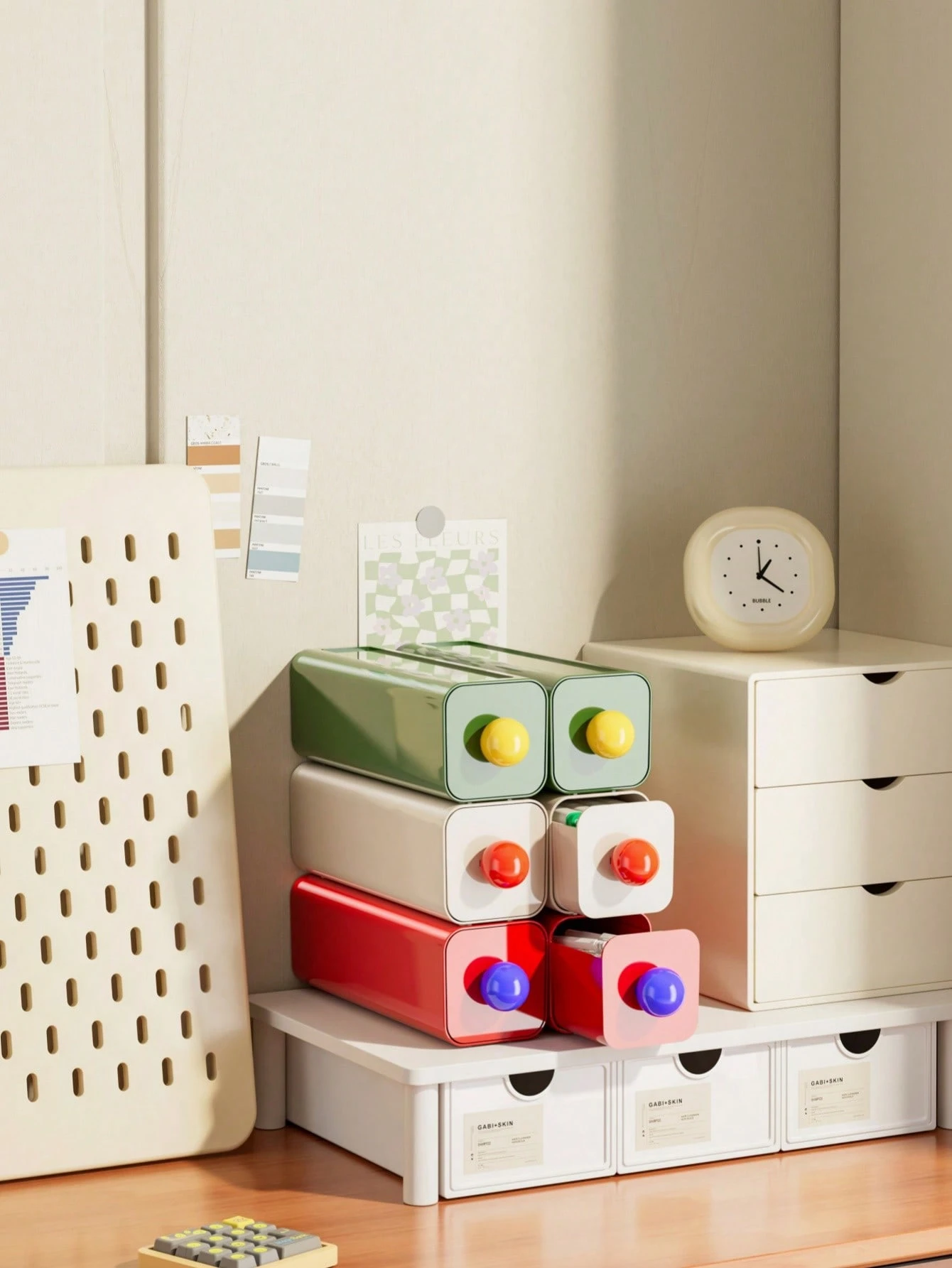 Hanging Pull-Out Plastic Storage Box For Wardrobe, Desktop Stackable ...