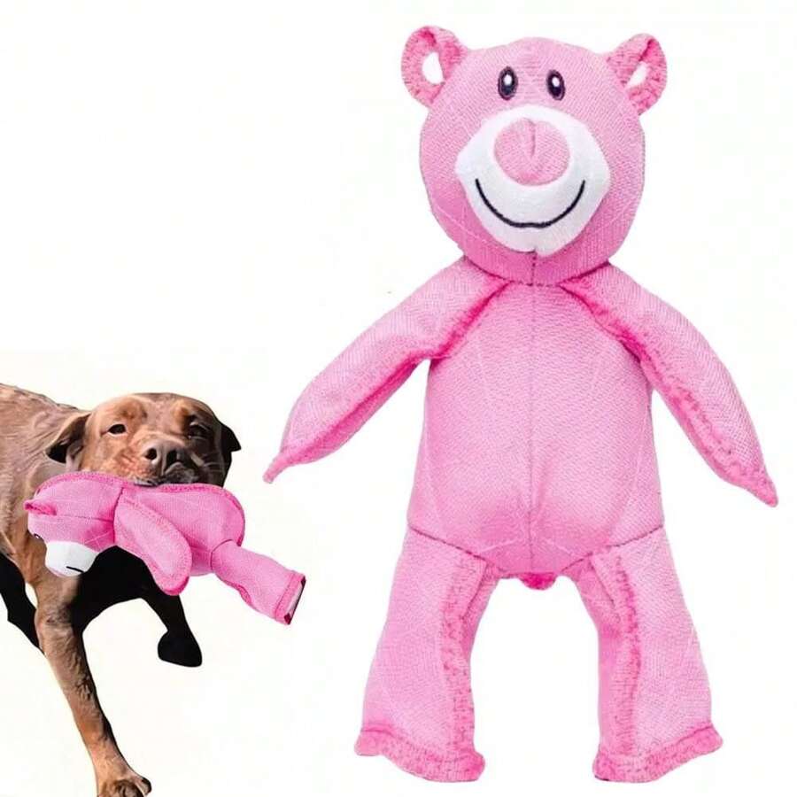 Indestructible Stuffed Bear For Dogs That Love To Chew, Heavy Duty ...