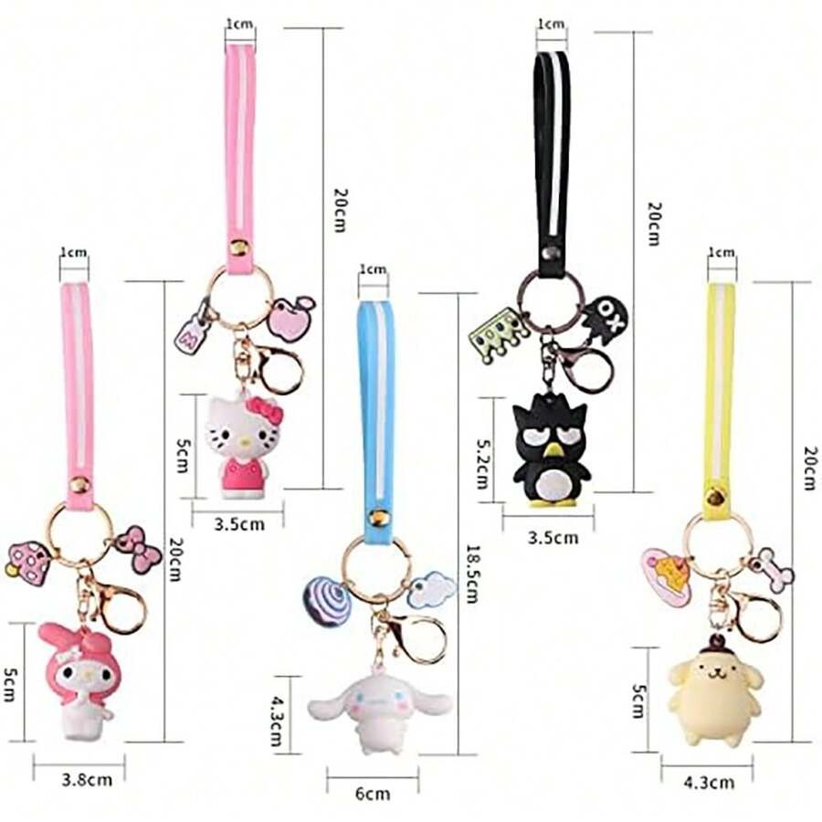 Sanrio Cute Keychain Kawaii Anime Keychain, Hello Kitty, My Melody ...