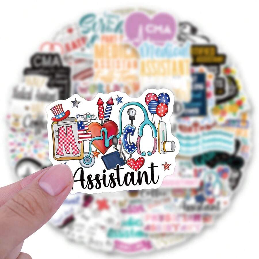 51PCS Medical Assistant Stickers Aesthetic Vinyl Stickers Decals ...