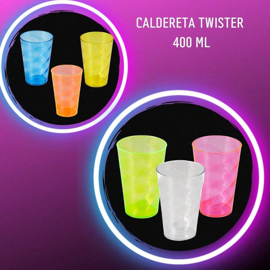 30 Caldereta Twister Glasses 400 ML Birthday Party Club For Acrylic ...