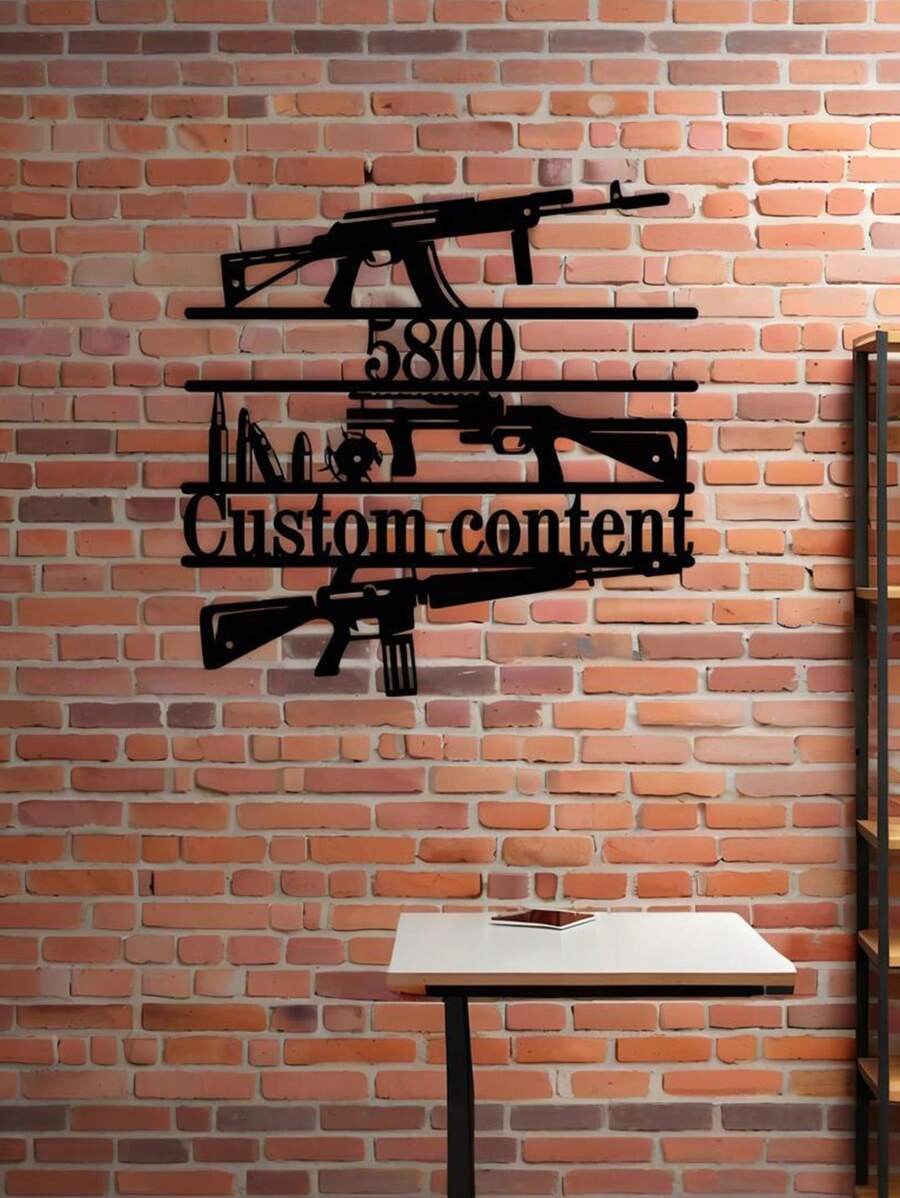 1 Piece Of Customized Personalized Rifle Wall Art, Customizable Hunting ...