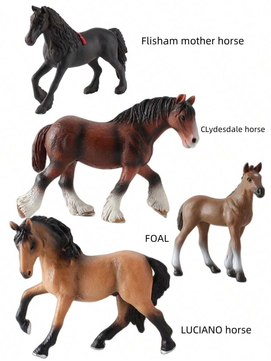 Realistic Wild Animal Model - Friesian Mare, Clydesdale Horse, Lusitano ...
