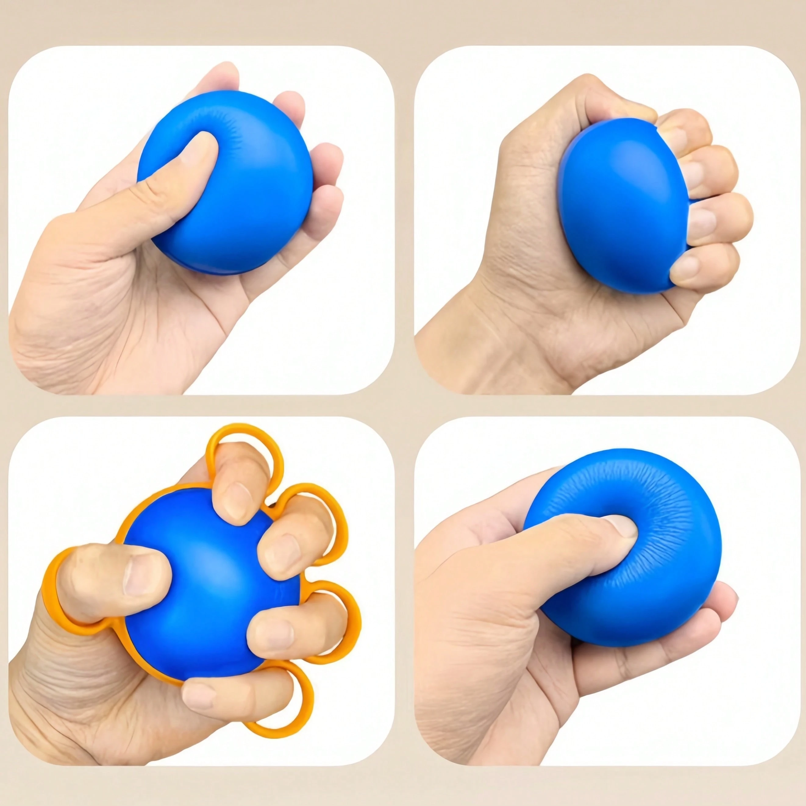Hand Strengthening Ball - Finger Exercise Tool, Squeeze Ball For Hand Strengthening And Stress ...