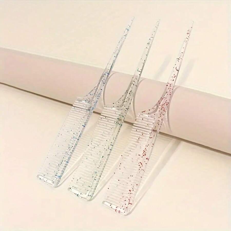 Transparent Crystal Clear Comb - Rat Tail Design For Normal And Relaxed ...