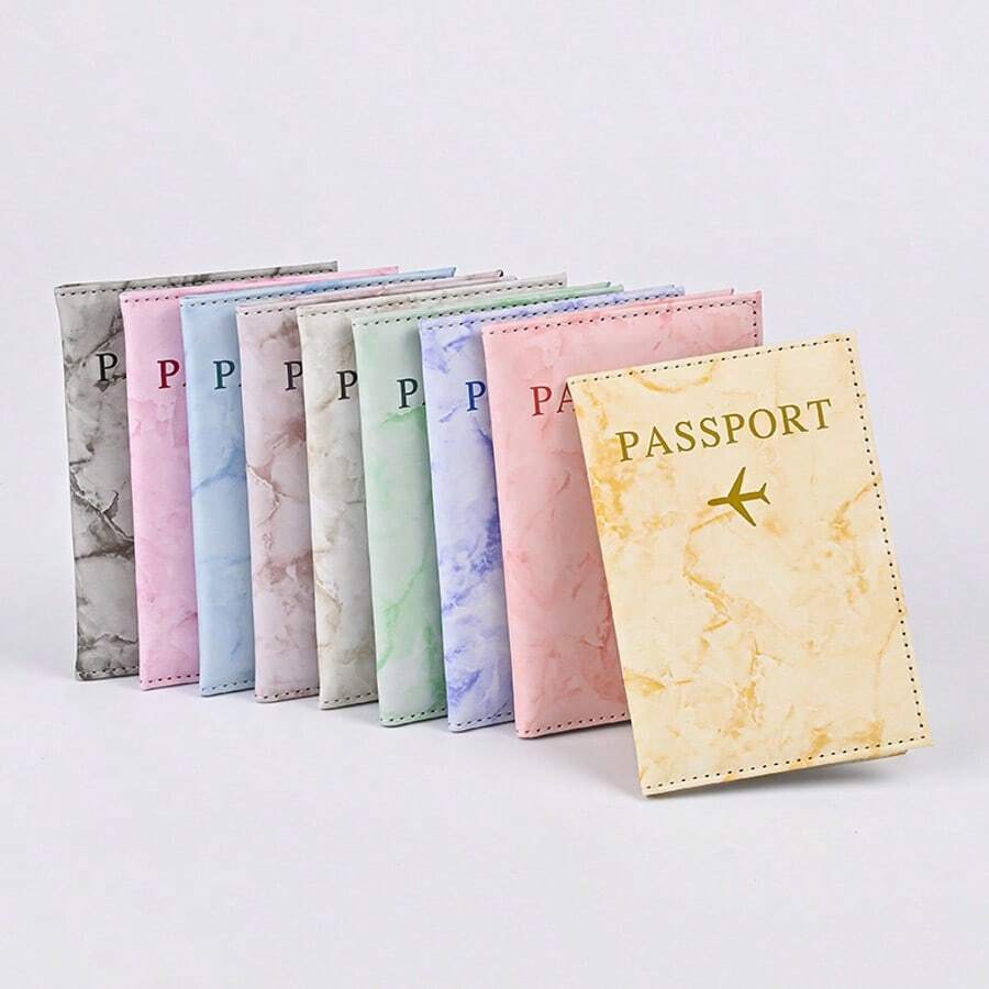 1pc Matte Finish Pu Material Travel Passport Cover With World Map ...