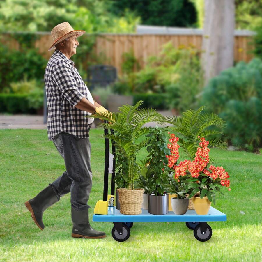 YUNRUX Transportwagen Plattform Handwagen Faltbar Push Hand Cart ...