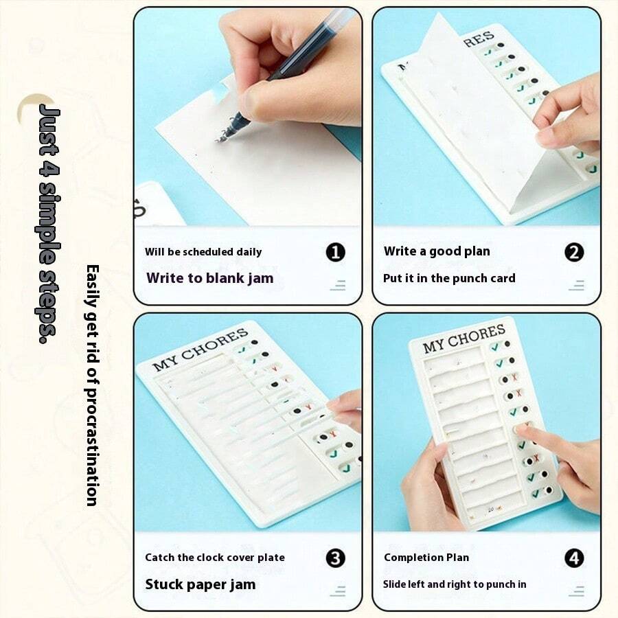 1pcSelf-Discipline Punch Card Device. Children's Self-Discipline Punch ...
