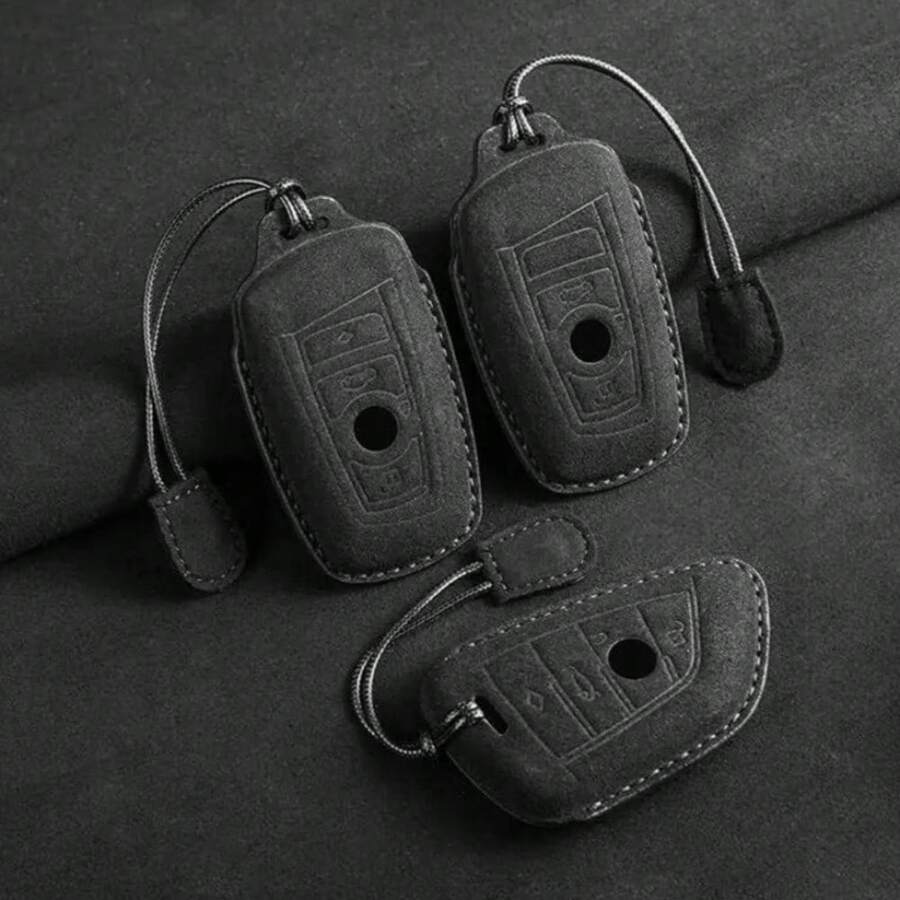Suede Buckle Car Key Case For BMW Key Fob Cover For 1 2 3 4 5 6 7 ...