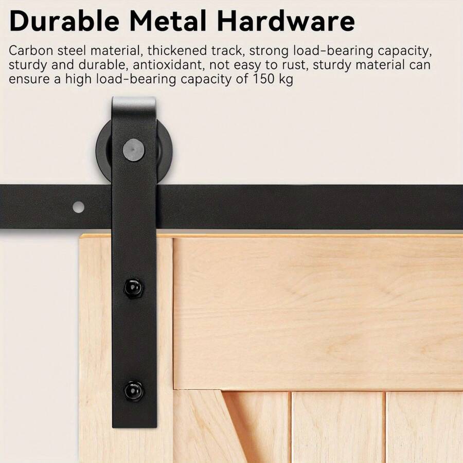 Sliding Barn 5FT Barn Door Sliding Kit Steel Slide Sliding Track Rail ...