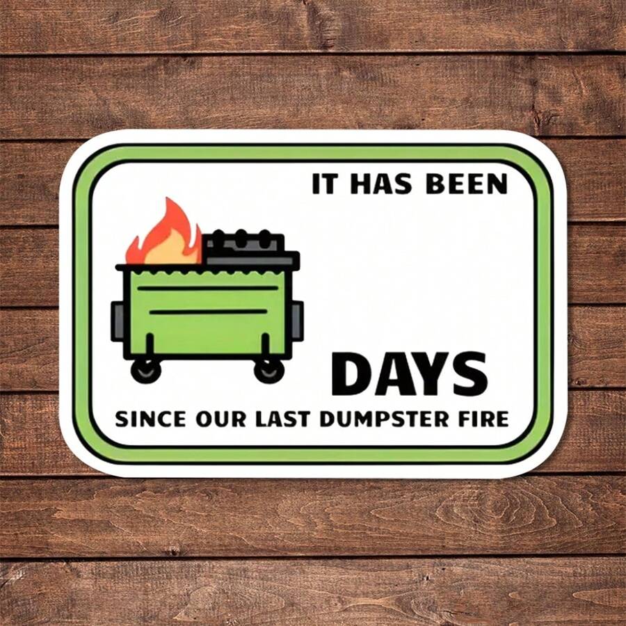 1/2/5pcs Dry Erase Dumpster Fire Day Counter Stickers Cup Stickers ...