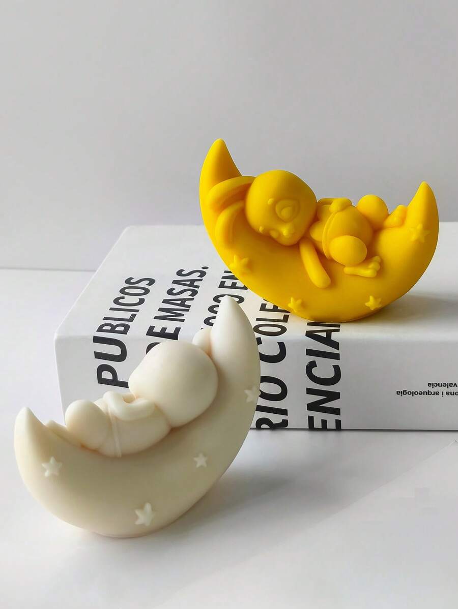 Moon Rabbit Candle Mold - DIY 3D Moon Scented Candle And Soap Craft ...