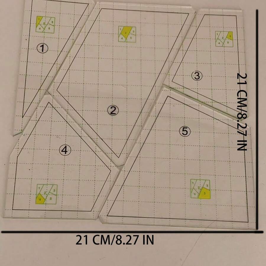 Creative And Unique Grid 4 Pcs Quilting Rulers And Templates Plexiglass ...