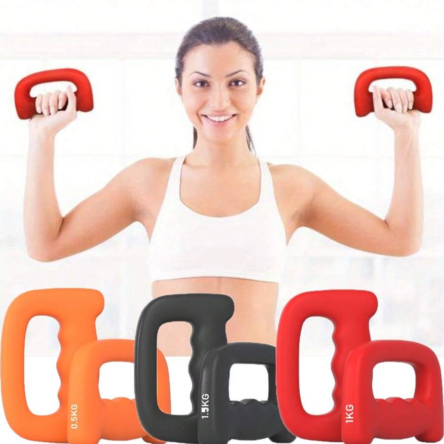Dumbbell Hand Weight Non-Slip D Shaped Fitness Hand Weight Gymnastics ...